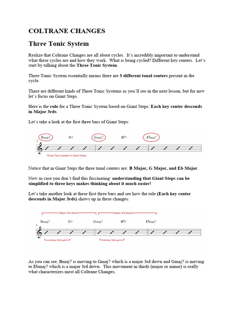Coltrane Changes | PDF | Musical Compositions | Music Theory
