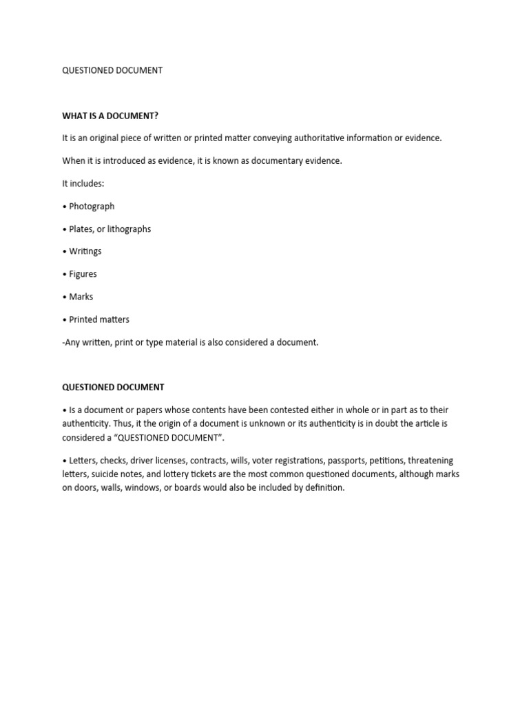 Forensic 4 - Questioned Document | PDF | Expert Witness