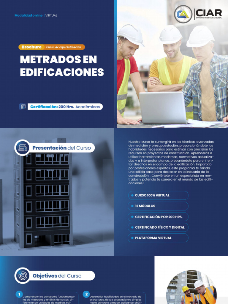 Brochure - Metrados en Edificaciones | PDF