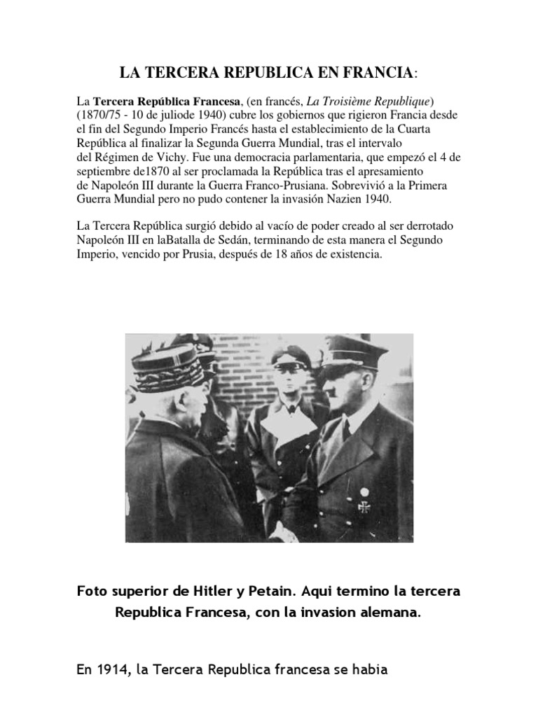 La Tercera Republica en Francia | Tercera República Francesa | imperio ...