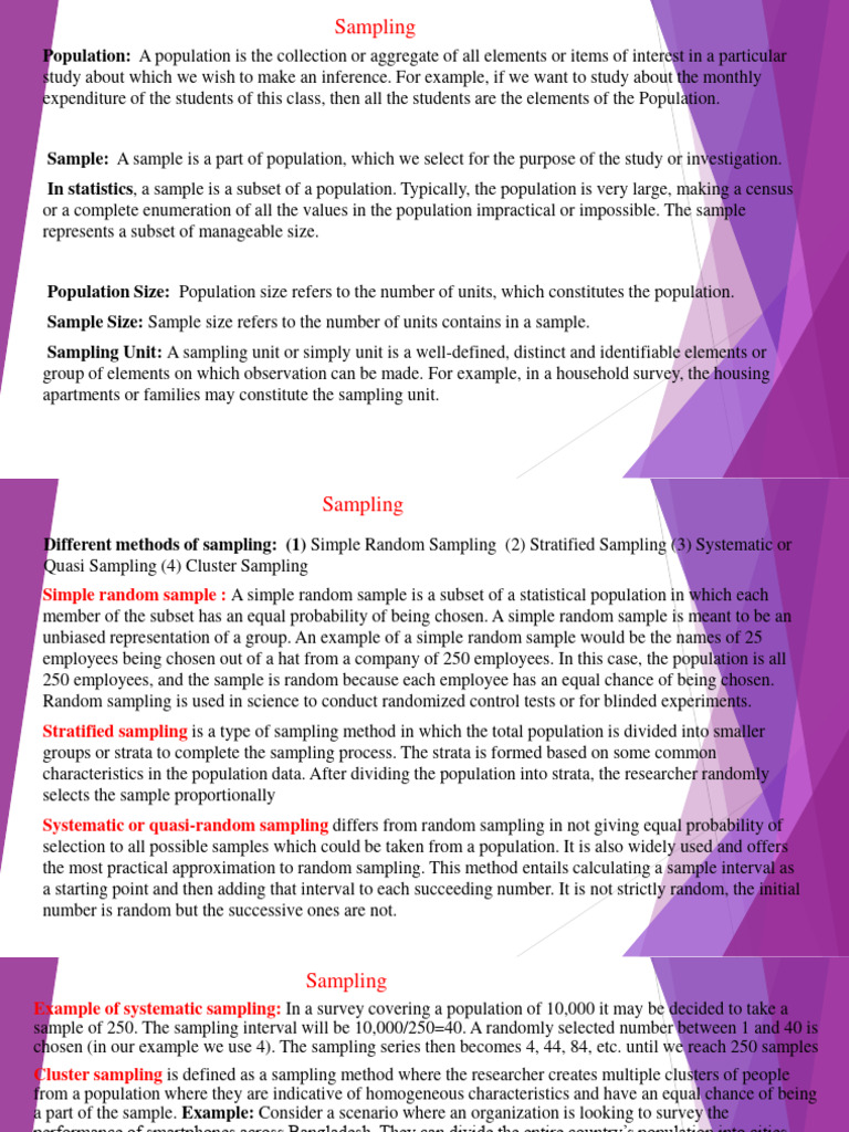 9 Sampling | PDF | Sampling (Statistics) | Weighted Arithmetic Mean