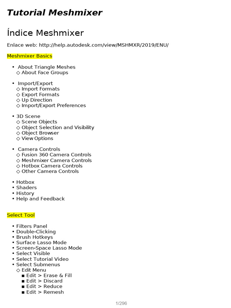 Manual Meshmixer | PDF | Archivo de computadora | Mapeado de texturas