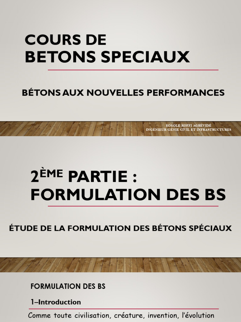 Formulation du Béton à Haute Performance | PDF | Béton | Ciment