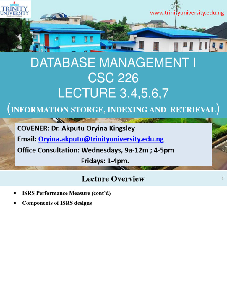 Information Storage, Retrieval, Indexing | PDF | Sensitivity And ...