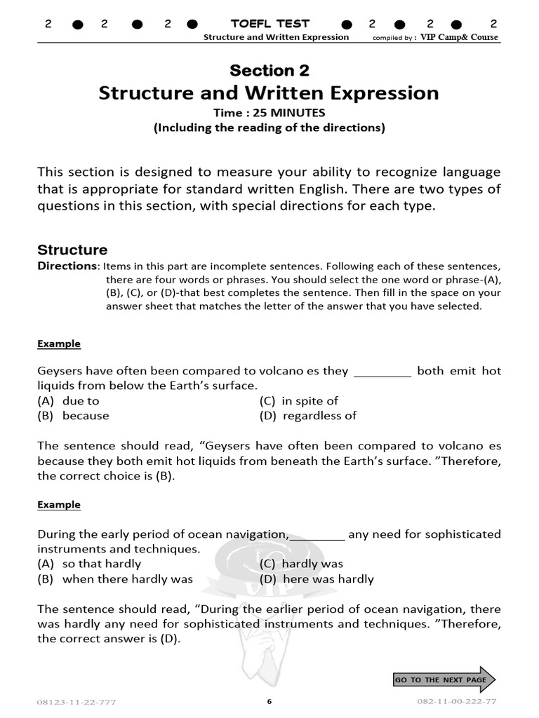 Ets Structure 32 | PDF | Matter | Phrase