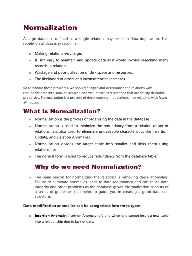 Normalization | PDF | Databases | Information Retrieval