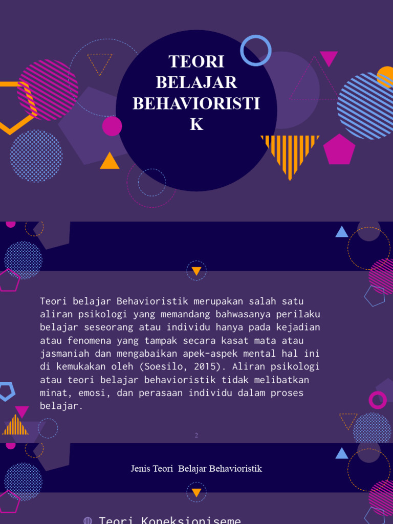 Kelompok 1 Teori Belajar Behavioristik | PDF