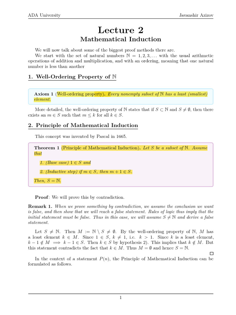 Lecture 2 | Download Free PDF | Mathematical Proof | Mathematical Logic