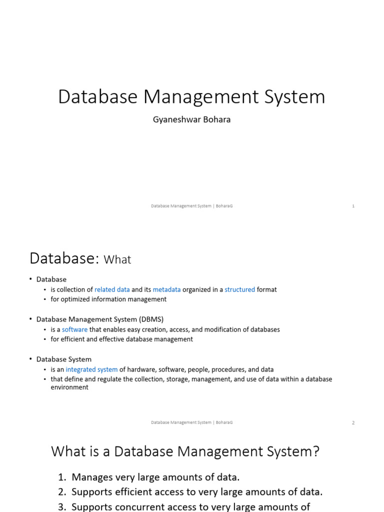 Database Management System | Download Free PDF | Databases | Relational Database