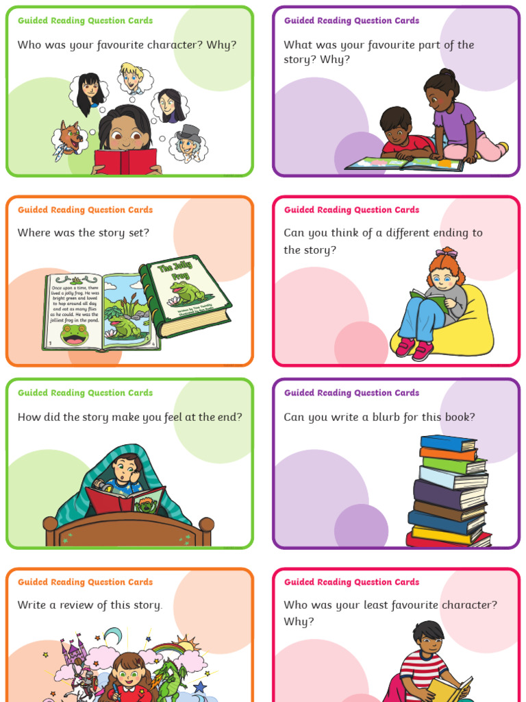 Guided Reading Question Cards | PDF | Word | Linguistic Morphology