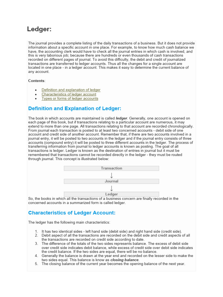 Ledger | PDF | Debits And Credits | Business Economics