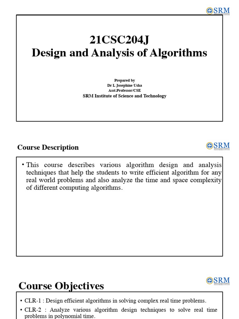DAA - Unit1 | PDF | Algorithms | Computer Programming