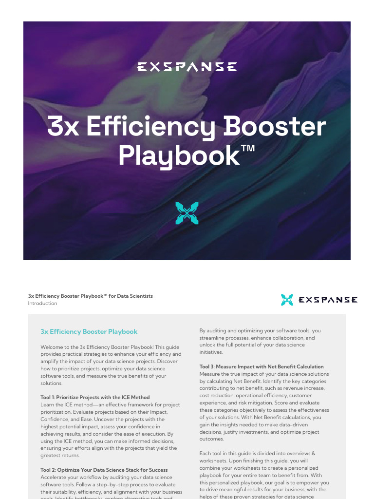 3x Efficiency Booster Playbook | PDF | Performance Indicator | Data Science