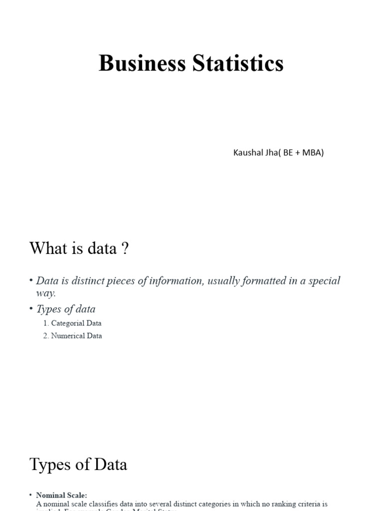 Business Statistics | PDF | Probability Distribution | Standard Deviation