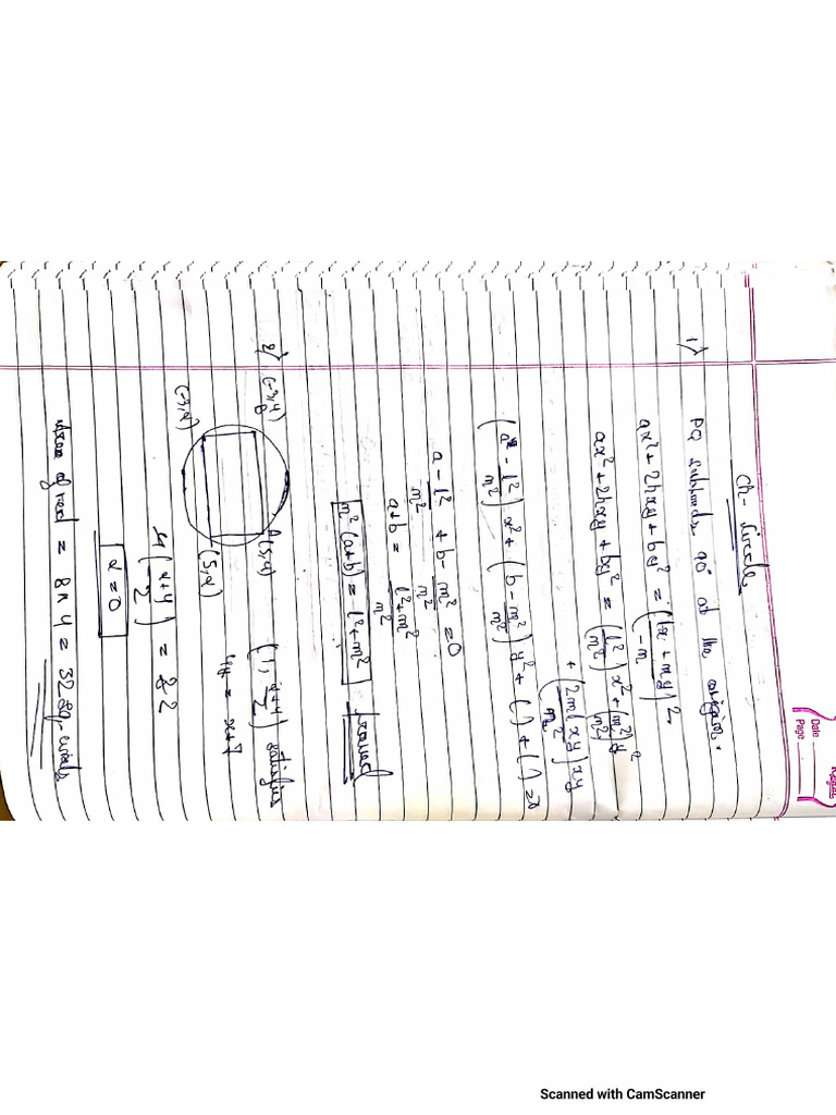 Circle Sheet Ex 1 Solution | PDF