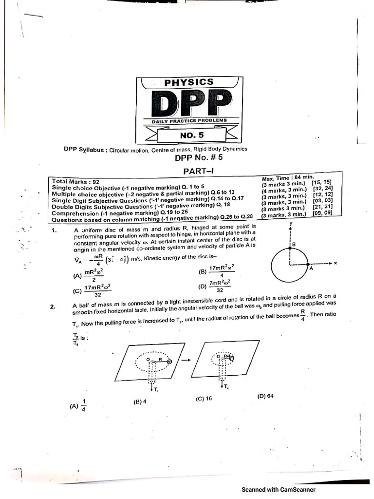 Adv Phy DPP 05 | PDF