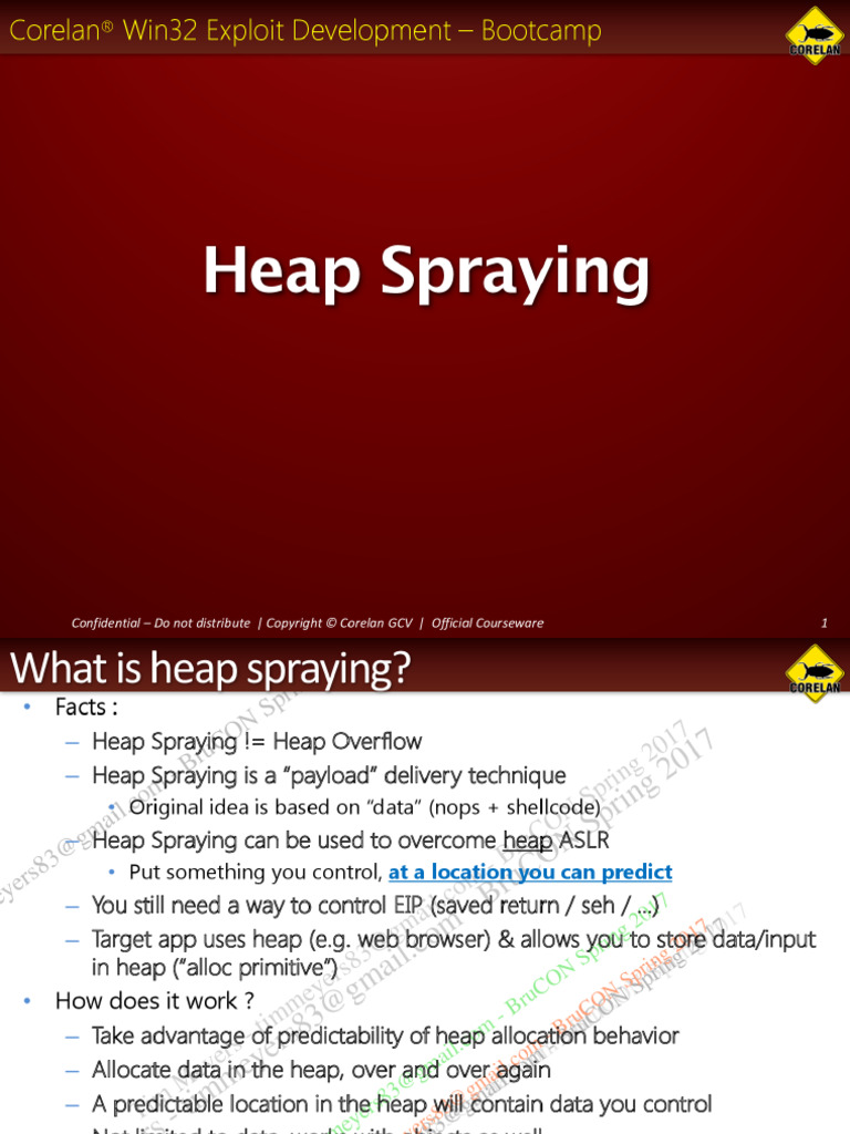 070-HeapSpraying TimMeyers confidential-CorelanTraining | PDF