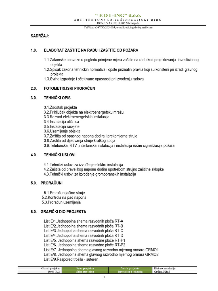 1 Elektro Unutrasnje | PDF