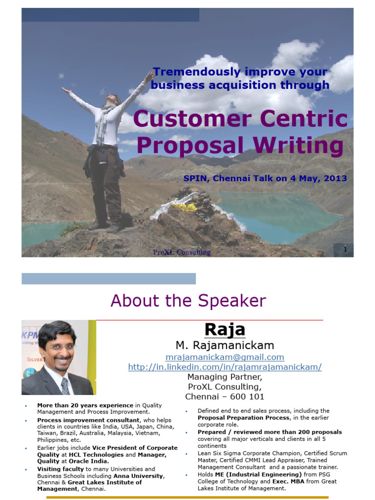 Customer Centric Proposal Writing | PDF | Customer | Thought