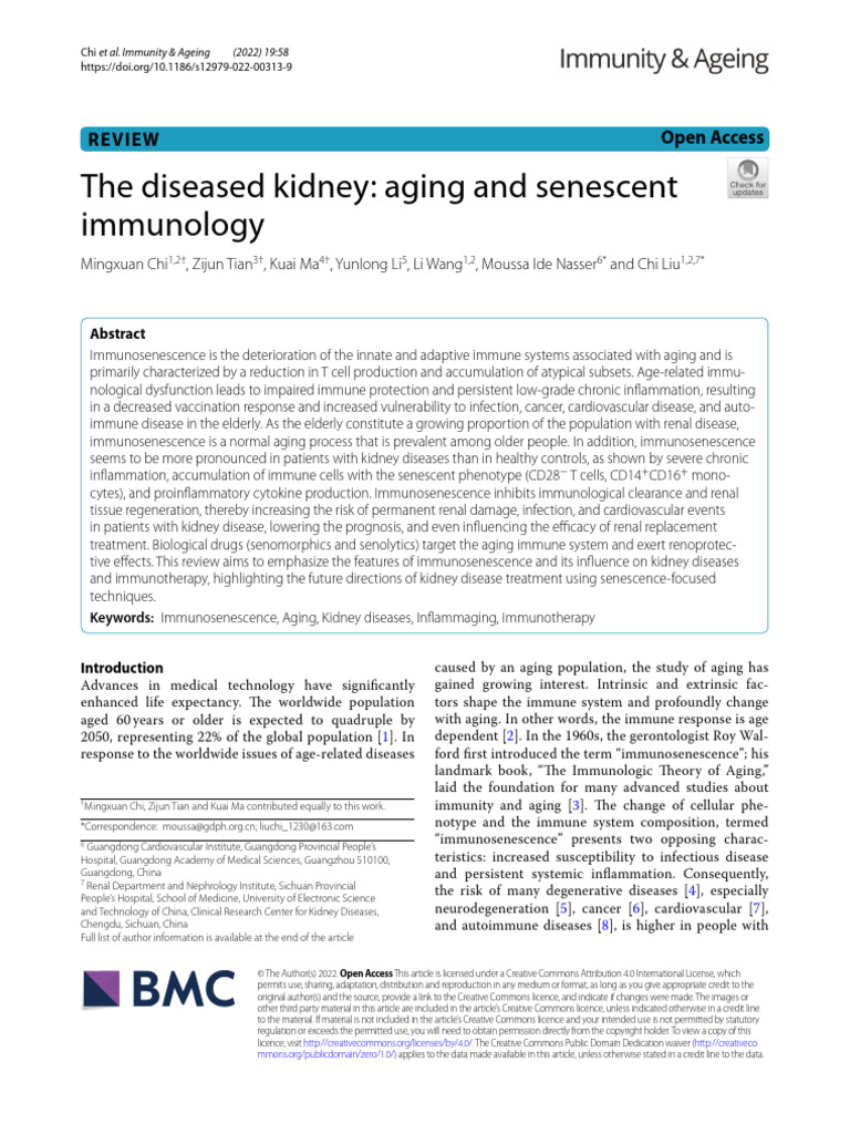 The Kidney in Auto-Immune and Auto-Inflammatory Processes Definitions, Mechanisms, and ...