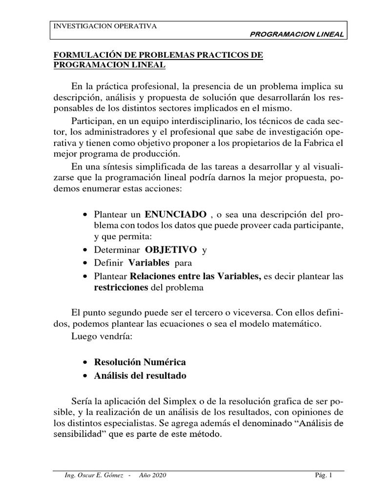 Apunte - Resoluc de Probl Practicos de PL | PDF | Programación lineal ... Apunte - Resoluc de Probl Practicos de PL | PDF | Programación lineal ...