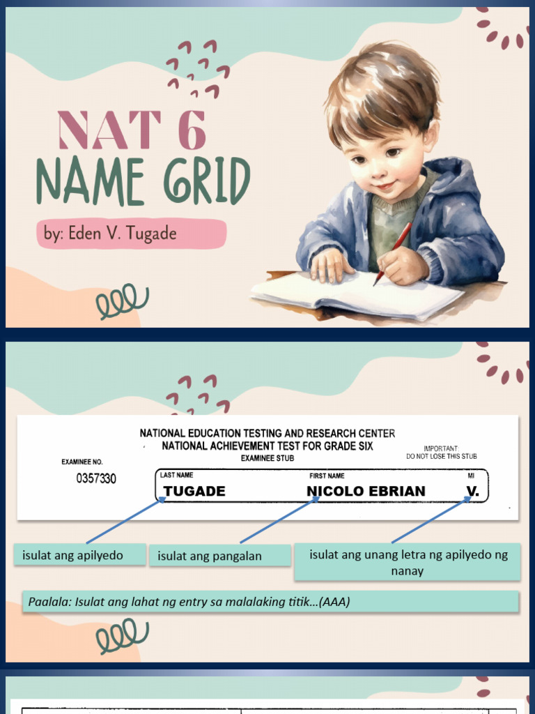 Nat Name Grid Grade 6 | PDF