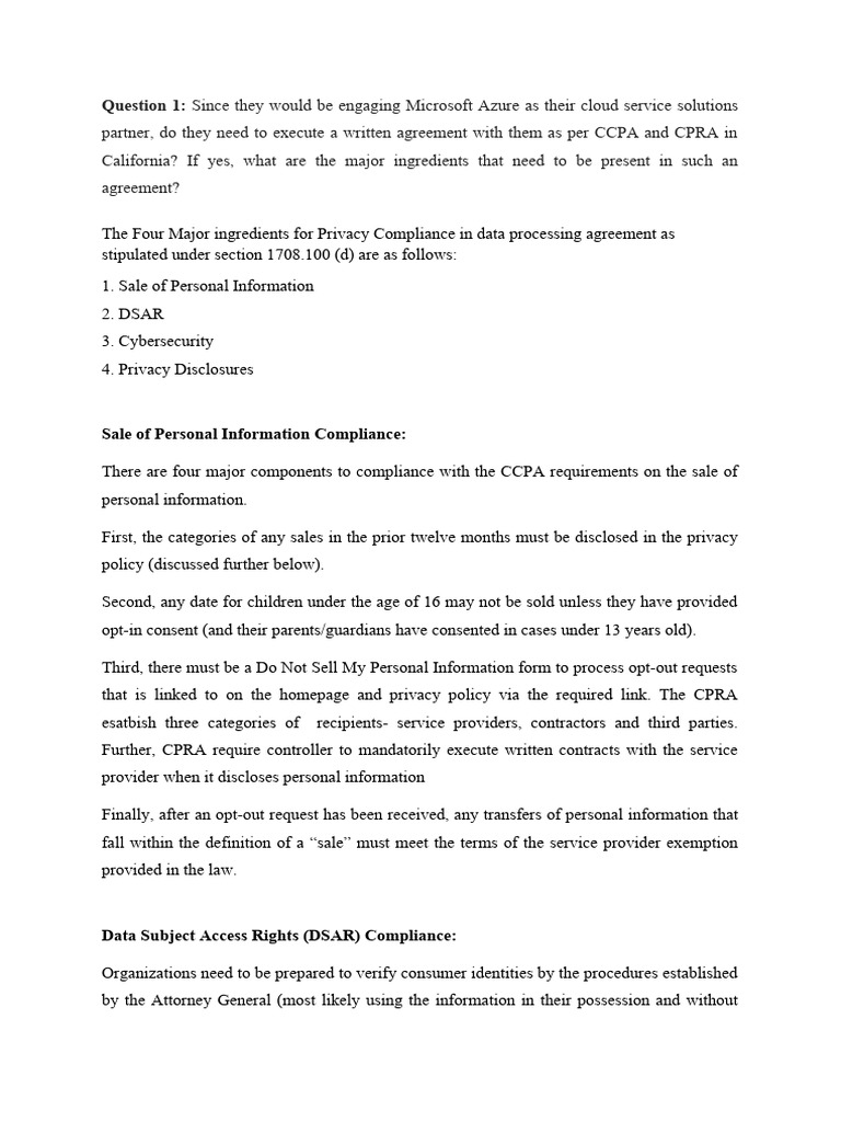 DPA Assignment | PDF | Privacy | Computer Security