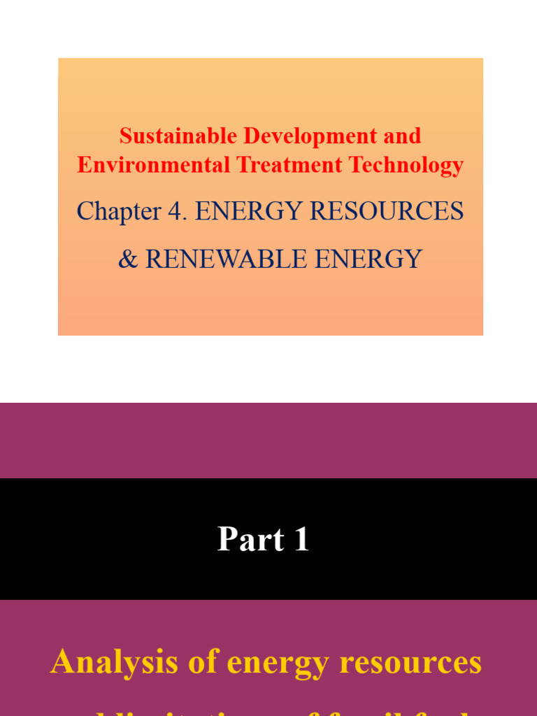 Chapter 4 Energy Resources and Renewable Energy | PDF | Cogeneration ...