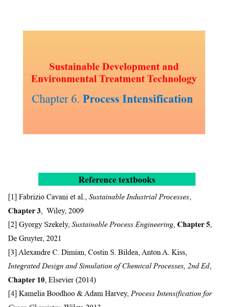 Chapter 6 Process Intensification_New | PDF | Chemical Reactor ...