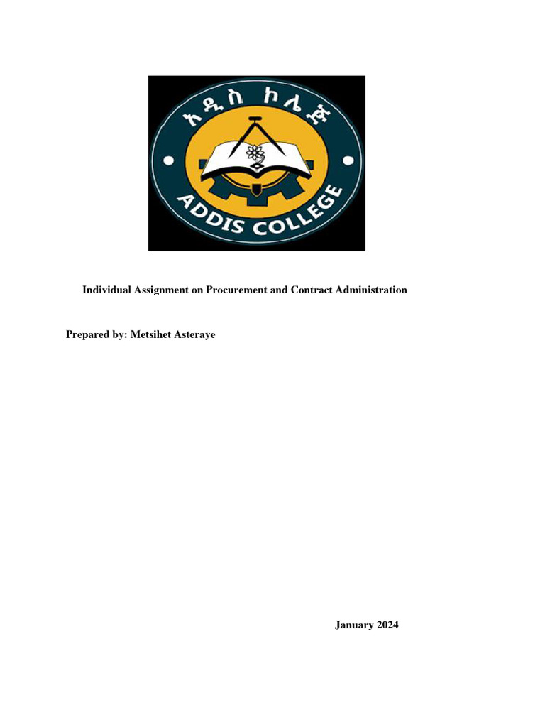 Assignment On Procurement and Contract Administration | PDF | Procurement | Insurance