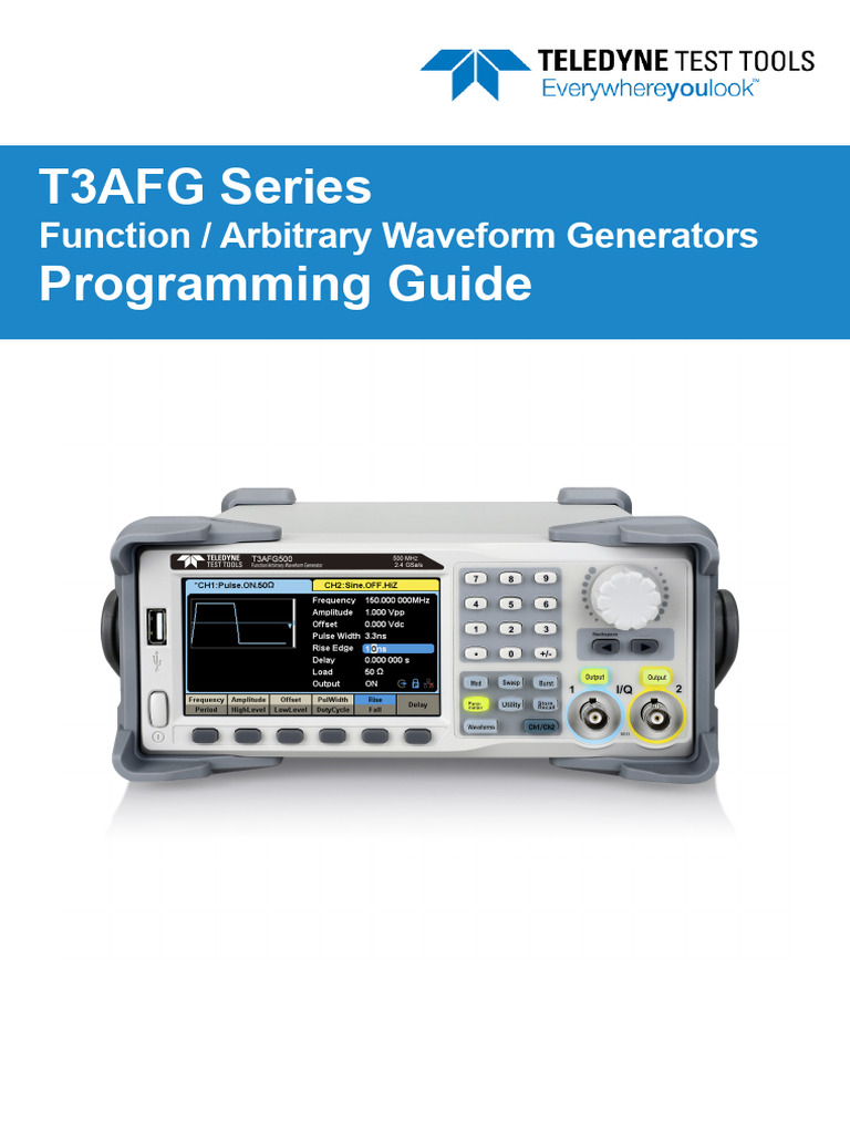 T3afg Programming Guide | PDF | Frequency Modulation | Amplitude