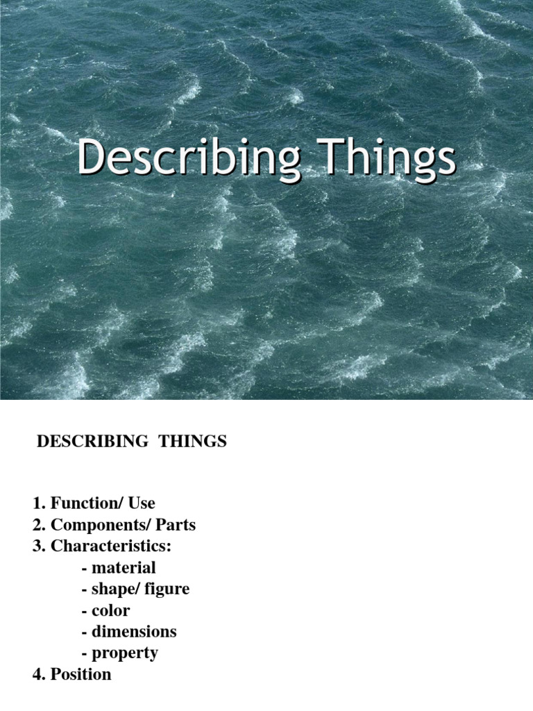 Describing Things | PDF | Length