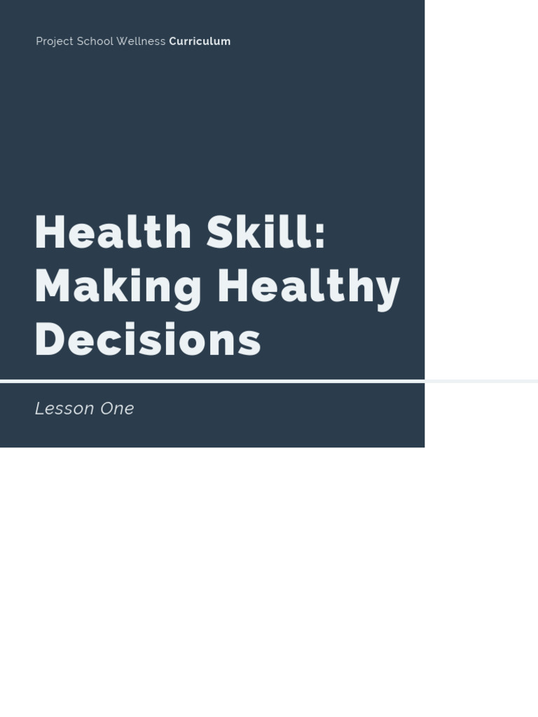 Preview Healthy Decision Making Project School Wellness Curriculum ...