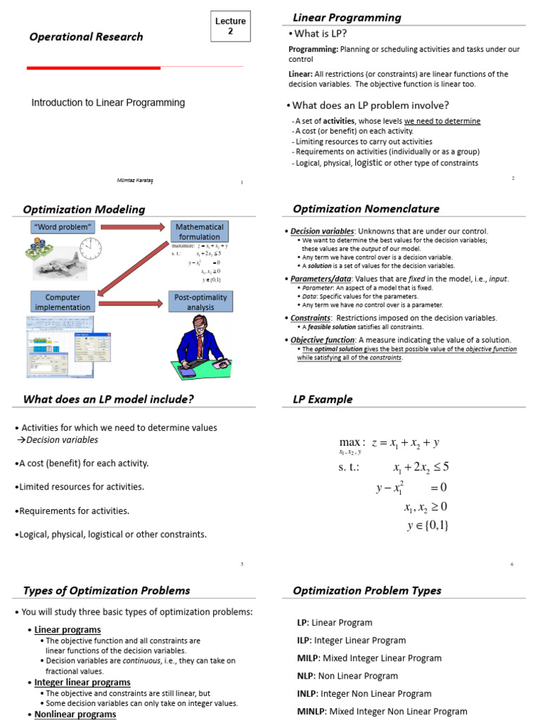 02 Introduction To LP Part1 | PDF | Linear Programming | Mathematical ... 02 Introduction To LP Part1 | PDF | Linear Programming | Mathematical ...