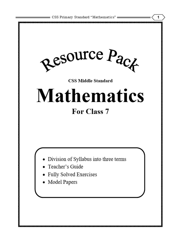 Math 7 | PDF | Multiplication | Rational Number