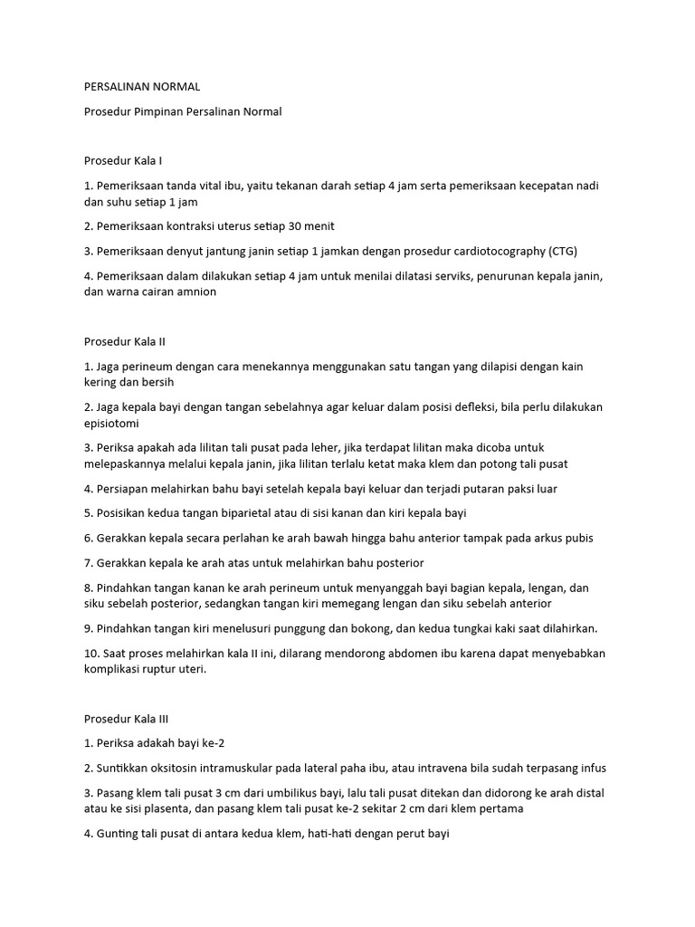 Persalinan Normal | PDF