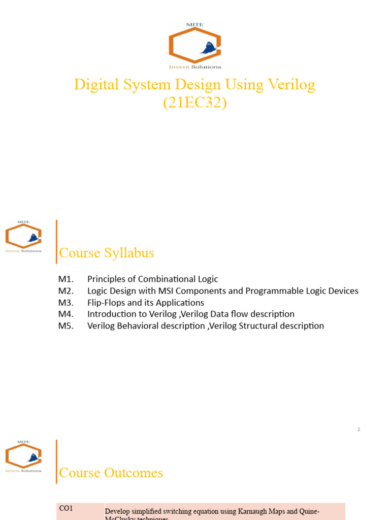 Module1 DSDV | PDF | Digital Electronics | Boolean Algebra