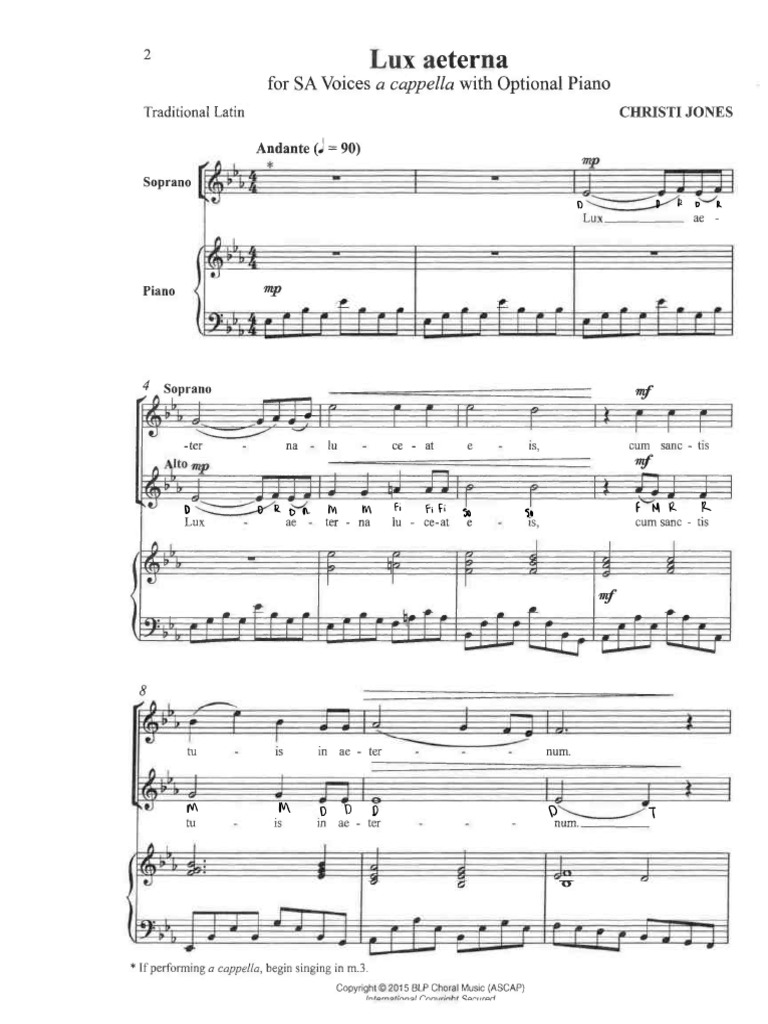 Lux Aeterna | PDF | Singing | Vocal Music