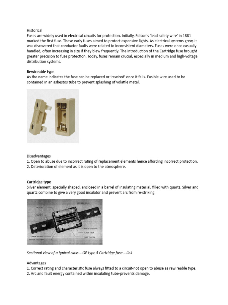 Fuses | PDF | Fuse (Electrical) | Transformer