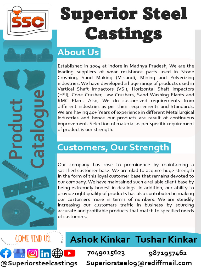 Superior Steel Castings Catalogue | PDF | Secondary Sector Of The ...