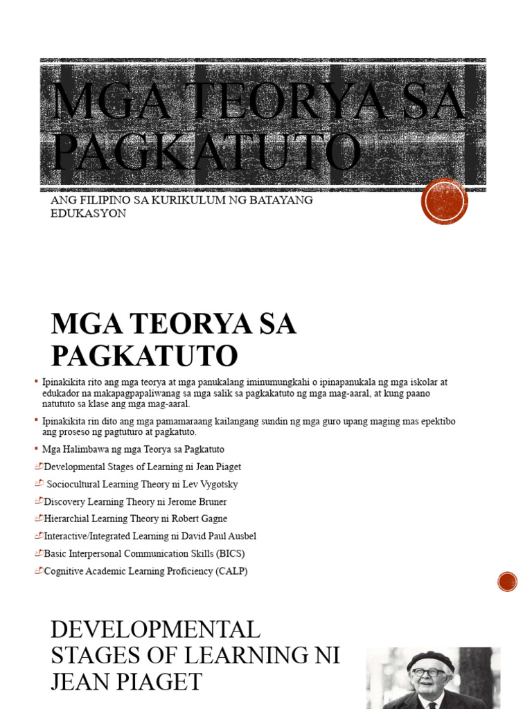 Mga Teoorya Sa Pagkatuto | PDF