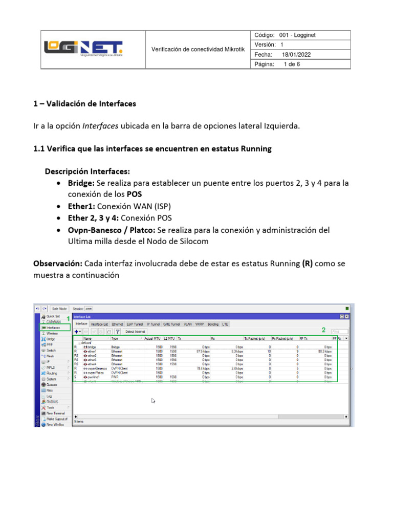 Manual Verificacion Mikrotik | PDF | Arquitectura de internet ...