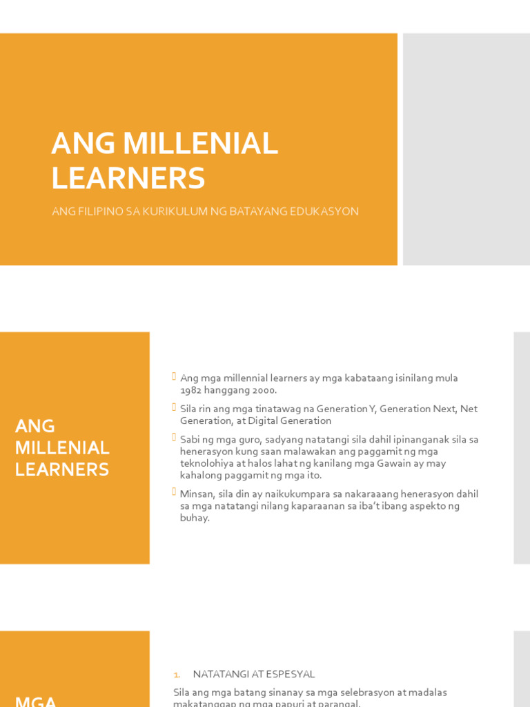Ang Millenial Learners | PDF
