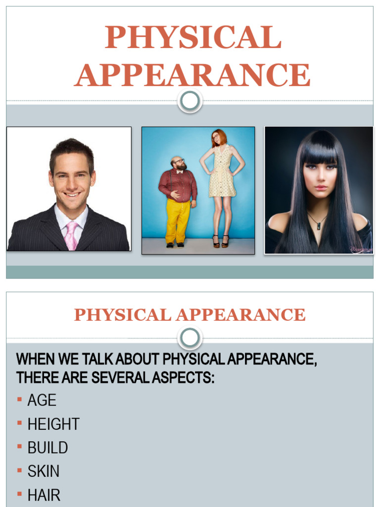 Physical Appearance Presentation - 81031 | PDF | Hair | Beauty