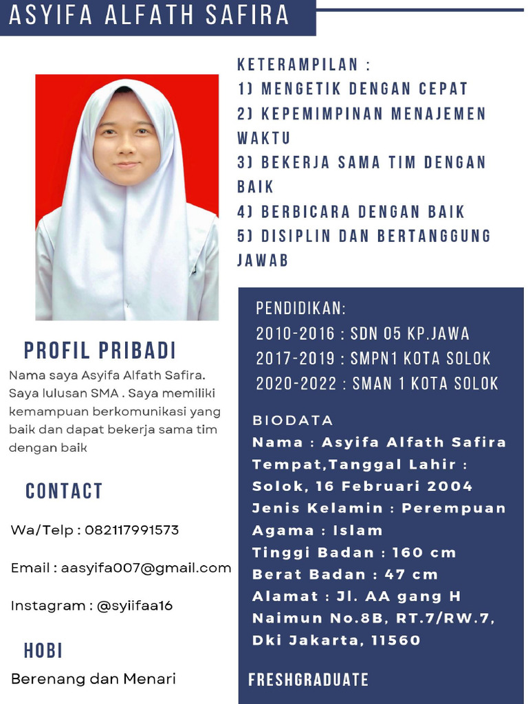CV Asyifa Alfath Safira | PDF