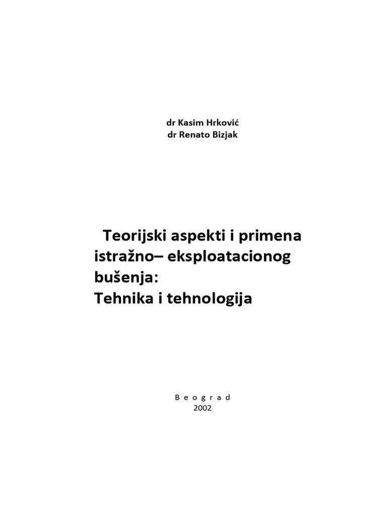 K. Hrković, R. Bizjak - Teorijski Aspekti I Primena Istražno ...