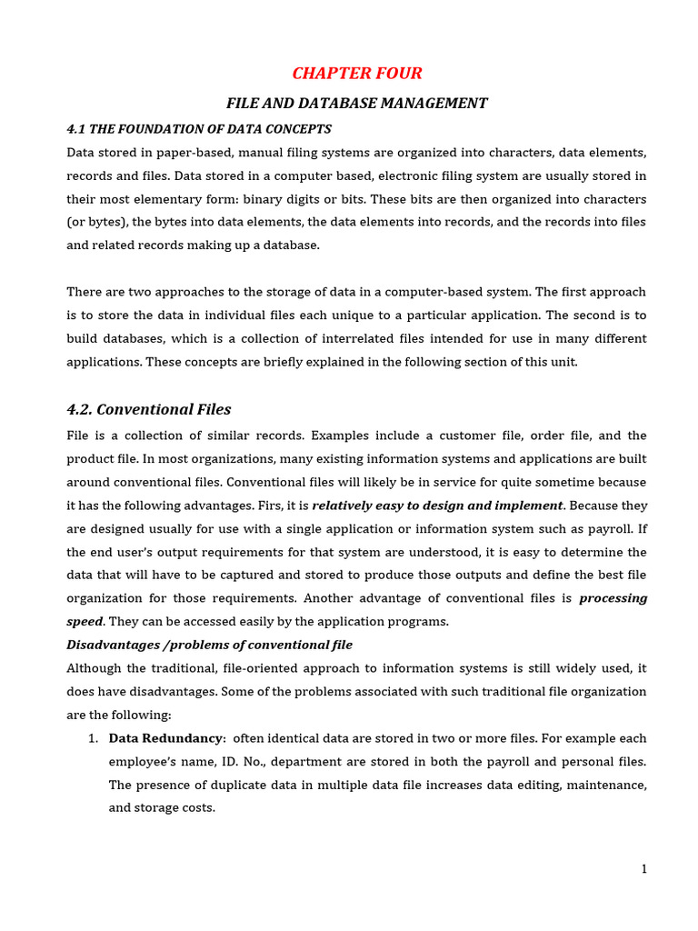 Marketing Information System Chapter Four | PDF | Databases | Computer File