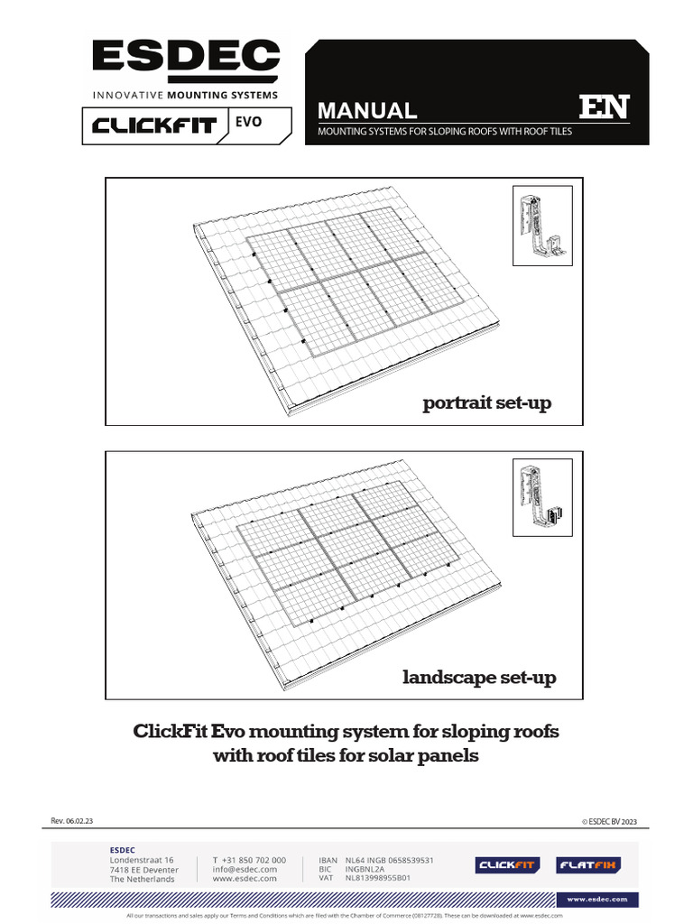ClickFit Evo Installation Guide | PDF | Roof | Solar Panel