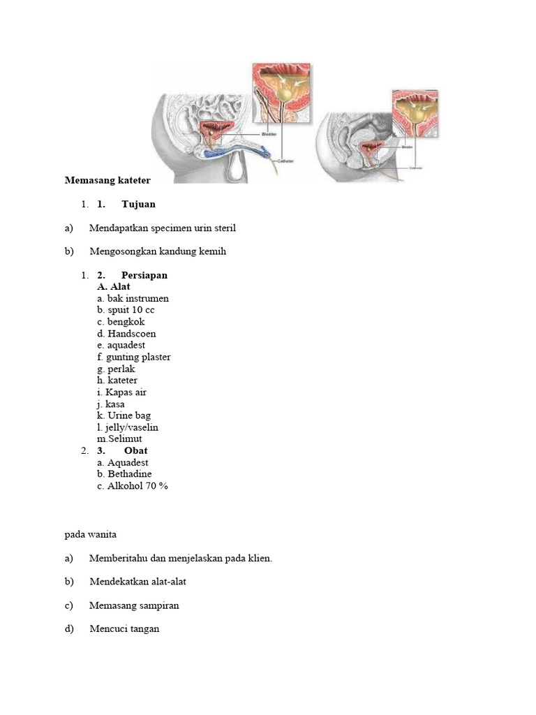 Prosedur Memasang Sampiran Kateter | PDF | Sains & Matematika