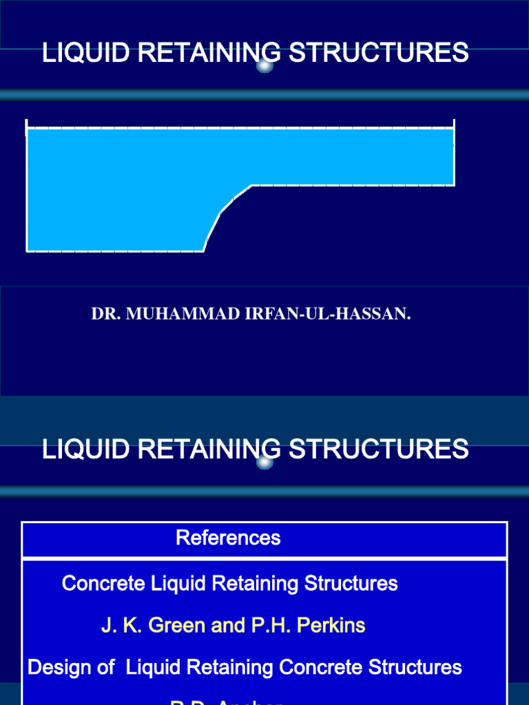 Liquid Retaining Structures 1 | PDF | Concrete | Bending